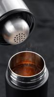China 400ml Stainless Steel Double Wall Glass Tea Tumbler Infuser With Magnetic Filter for sale