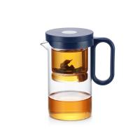 China Office Magnet Glass Infuser Teapot Heat Resistant 600ml 500ml 700ml for sale