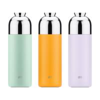 China Travel 304SUS Stewing Double Wall Glass Tea Infuser Yellow for sale