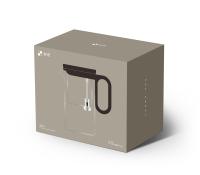 China Office Magnet Glass Infuser Teapot Heat Resistant 600ml 500ml 700ml for sale