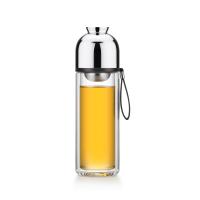 China Food Grade Water Separating Loose Leaf Double Wall Glass Tea Infuser Custom for sale