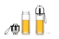 China Food Grade Water Separating Loose Leaf Double Wall Glass Tea Infuser Custom for sale