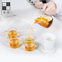 China 600ml Glass Strainer Teapot Kettle Tea Cup Set With Removable Infuser for sale