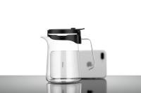China 400ml Clear Glass Infuser Teapot Stovetop Kettle With Strainer for sale