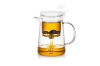 China Sustainable Clear Tea Infuser Glass Teapot 304SUS Strainer Filter for sale