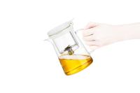 China Sustainable Clear Tea Infuser Glass Teapot 304SUS Strainer Filter for sale