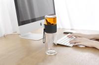 China Transparent Borosilicate Double Wall Glass Tea Strainer Infuser OEM for sale