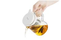 China Sustainable Clear Tea Infuser Glass Teapot 304SUS Strainer Filter for sale