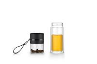 China Outdoor Travel Double Wall Glass Tea Infuser Thermos 304 Stainless Steel for sale