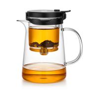 China Small High Borosilicate Tempered Glass Teapot With Infuser Mesh Filter 750ml for sale