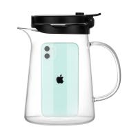 China Small High Borosilicate Tempered Glass Teapot With Infuser Mesh Filter 750ml for sale