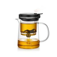 China Customized Home Office Glass Infuser Teapot Kettle 550ml BPA Free For Brewing for sale