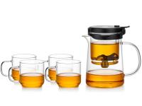 China Customized Home Office Glass Infuser Teapot Kettle 550ml BPA Free For Brewing for sale