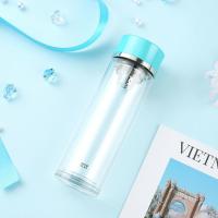 China Stainless Steel Filter Double Wall Glass Tea Infuser Travel tumbler With Strainer for sale