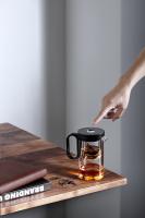 China Large Infusion Glass Loose Leaf Teapot Kettle Stovetop Safe 700ml for sale