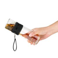 China High Borosilicate paracity Glass Double Wall Tea Infuser Bottle 170ml 238ml for sale