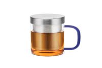 China Heat Resistant Borosilicate Glass Tea Cup Pitcher With Spout And Handlebar for sale