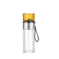 China ODM Double Glass Tea Bottle Strainer Heat Resistant 238ml for sale
