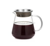 China Reusable Handblown Glass Manual Drip Coffee Pot Maker Filter Baskets for sale