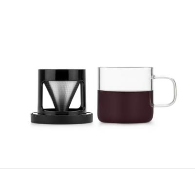China Espresso Borosilicate Glass Coffee Cup Mugs Custom Logo for sale