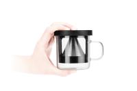 China Espresso Borosilicate Glass Coffee Cup Mugs Custom Logo for sale