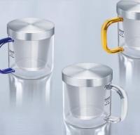 China Office Sustainable Glass Tea Cup Mugs Travel Infuser Mug 350ML for sale