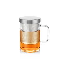 China Double Walled Borosilicate Glass Tea Cup Water Bottle Customized for sale