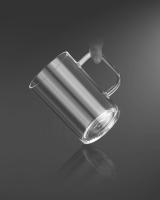 China Stainless Steel Infuser Lid Borosilicate Glass Tea Cups 450ml Dishwasher Safe for sale