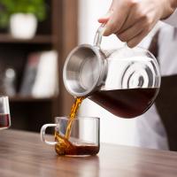 China 800ml Handmade Pour Over Coffee Pot Maker Manual Drip With Stainless Steel Lid for sale