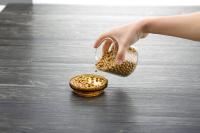 China Kitchen Storage Glass Food Canisters Jar Packaging Container With Bamboo Plastic Lid for sale