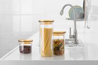 China Household Large Glass Canisters Airtight Storage Jars With Lid ODM for sale
