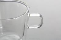 China Portable Double Wall Glass Espresso Cups Coffee Mug High Temperature Resistant for sale