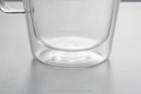 China Portable Double Wall Glass Espresso Cups Coffee Mug High Temperature Resistant for sale