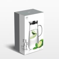 China Hot Cold Drink Glass Water Pitcher Thermo Proof With Spout Transparent for sale