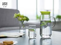 China Stainless Steel Lid Glass Pitcher Water Filter With Strainer Custom for sale