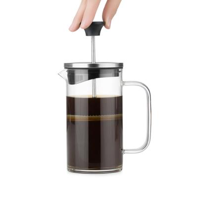 China Commercial Mouth Blown Hand Drip Coffee Kettle Pourover Coffee Maker Borosilicate Glass for sale