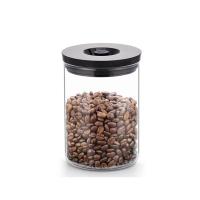 China Bulk Kitchen Essentials Square Airtight Glass Containers Storage Jars With Plastic Lid for sale