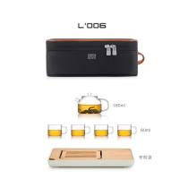 China Samadoyo 2024 Hot Selling High Borosilicate Glass Transparent Belt Cup Teapot Eco-Friendly 180ml Tea Set Customizable Minimalist for sale
