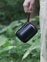 China New Design Samadoyo Portable Travel Bag Tea Set Glass Teapot Two Tea Cups Portable Tea Set with Travelling Bag for sale