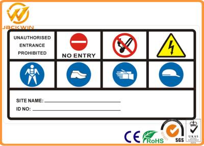 China Aluminum Plate Reflective Traffic Warning Signs for Tower / Factory / Highway 800 * 400 * 2mm for sale