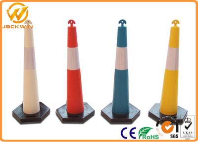 China Plastic Road Dlineator Channelizer Colored Traffic Cones T Top Flexible CE / ROHS / FCC for sale