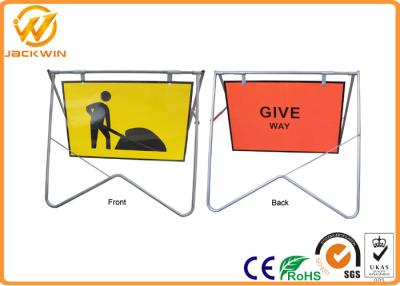 China Engineering Grade Swing Pavement Sign , Reflective Portable Road Safety Warning Signs for sale