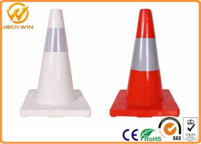 China Red and White Traffic Safety Cones 18 inch for Residential / Dangerous Zone / Building Site for sale