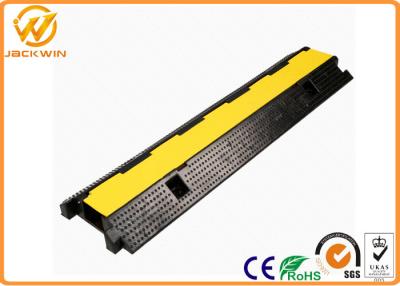 China Rubber Cable Protection Yellow Jacket Cord Cover 2 Channels 1000 * 250 * 50 mm for sale