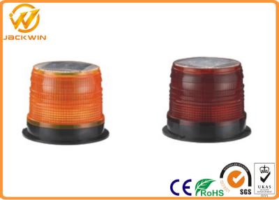China Solar Powered Amber Flashing Warning Lights With Magnetic / Screw Mounting Method for sale
