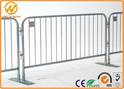 China Temporary metal Fencing Crowd Control Barrier , road safety barriers Reinforced Fixed Legs for sale