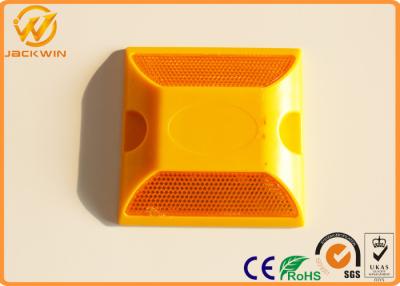 China Double Sides Yellow Reflective Road Studs / 300m Distance ABS cats eyes road markings for sale