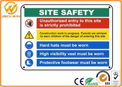 China Safety Traffic Warning Signs Reflective Caution Warning Site 300 x 200mm for sale