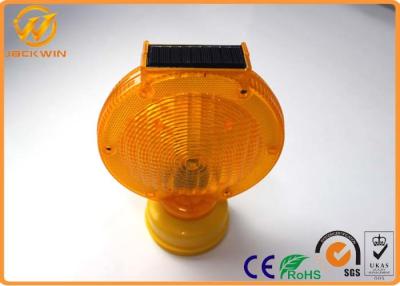 China Solar Panel 0.3W PC Amber Rechargeable Strobe Light 185*95*325MM for sale