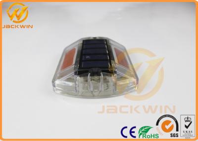 China Yellow Polycarbonate Solar Road Cats Eyes Road Markings Path Deck Dock LED Light for sale